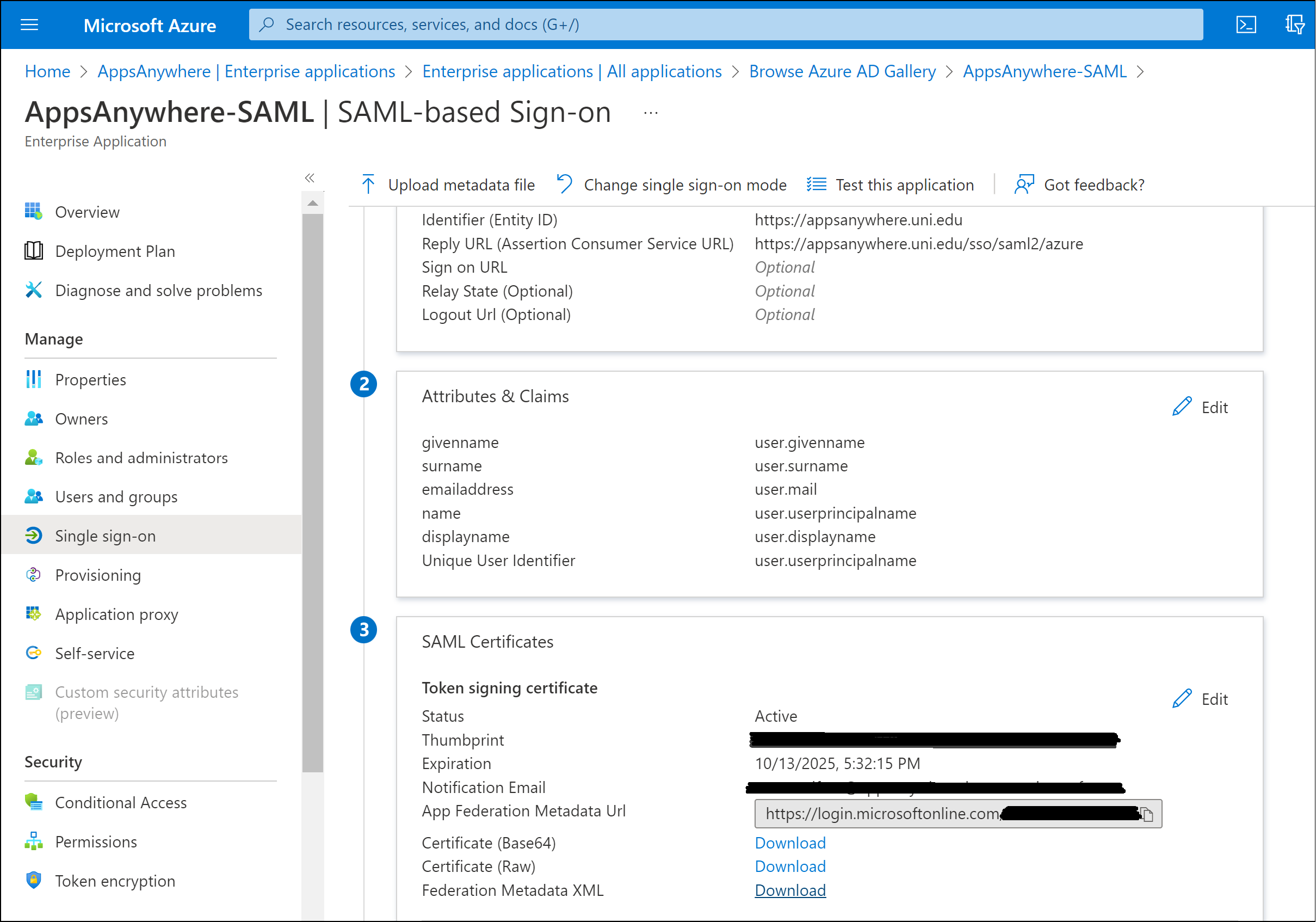 SAML Azure