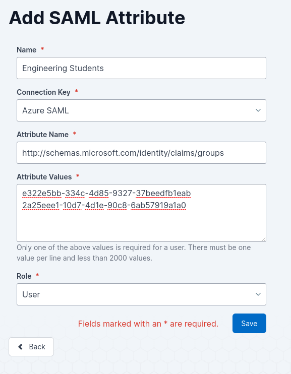 Creating SAML Attribute Mappings